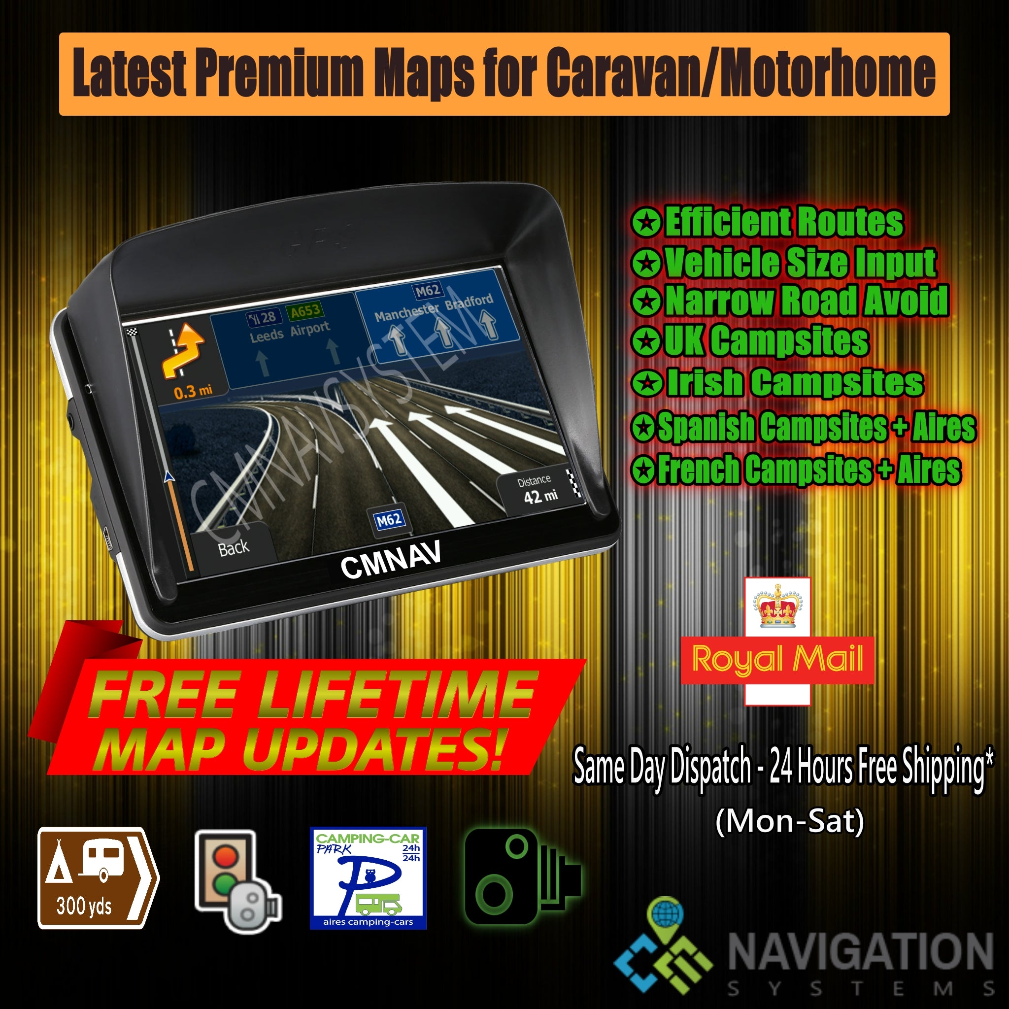 7-inch Motorhome/Caravan Sat Navs without Live Traffic — C & M ...